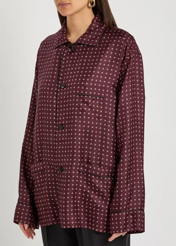 Saint Laurent Printed Silk Shirt