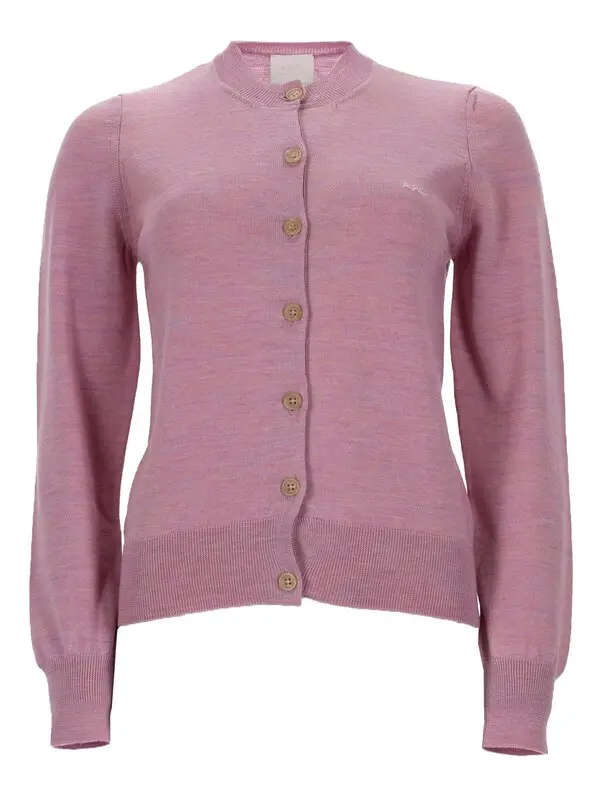 A.p.c. Fine Knit Cardigan - Pink