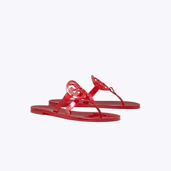 Tory Burch Miller Jelly Thong Sandals - Red