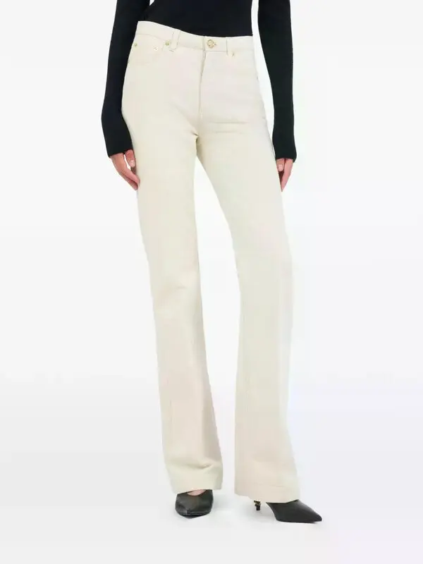 Roberto Cavalli Logo Patch Flared Jeans