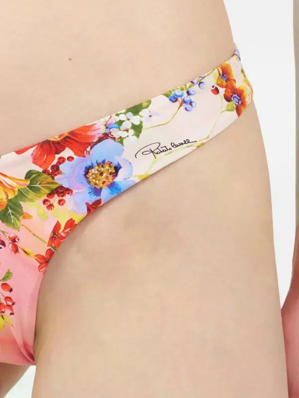 Roberto Cavalli Floral Print Bikini Bottoms