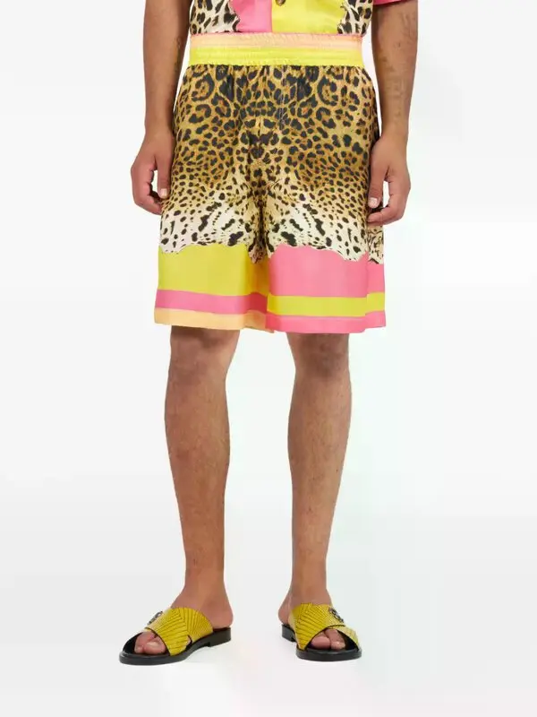 Roberto Cavalli Leopard Print Shorts