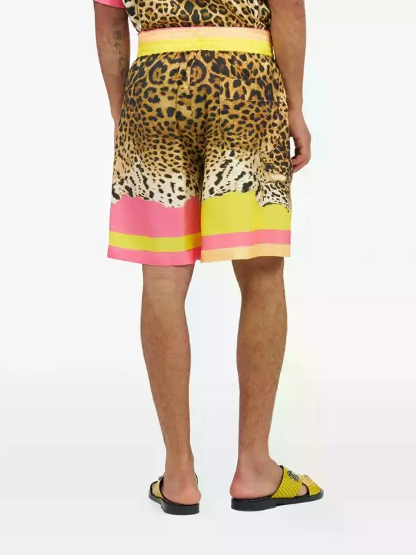 Roberto Cavalli Leopard Print Shorts