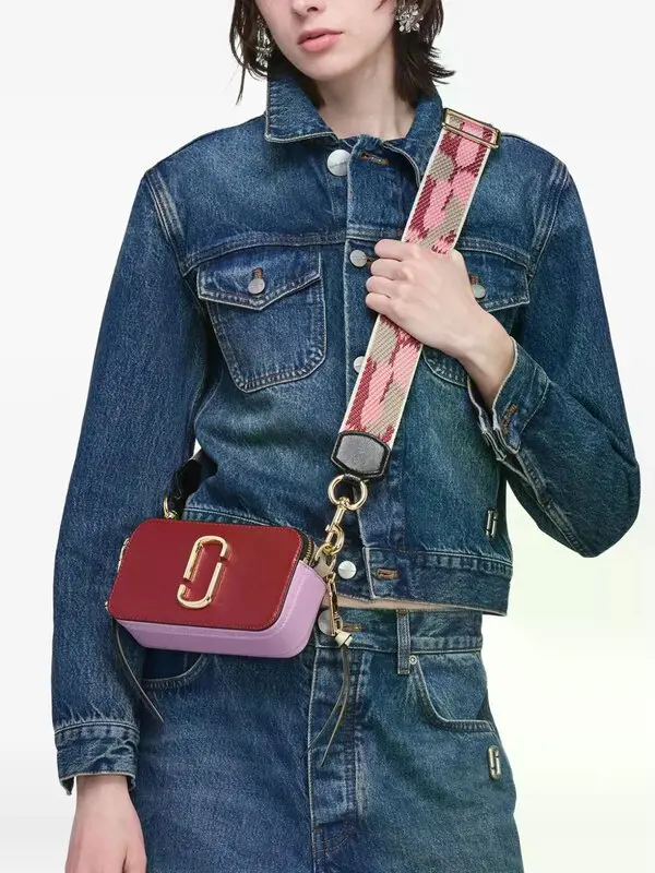 Marc Jacobs Snapshot Colorblock Leather Cross-body Bag - Red