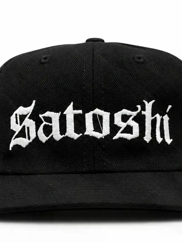 SATOSHI NAKAMOTO Embroidered Cotton Baseball Cap