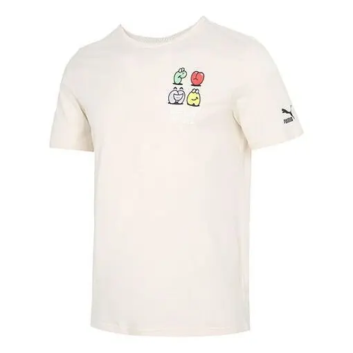 PUMA Graphic Streetwear T-shirt - Beige