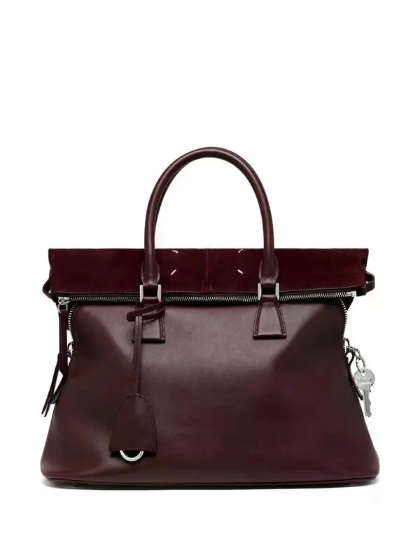 MAISON MARGIELA 5ac Soft Medium Leather Tote Bag - Red