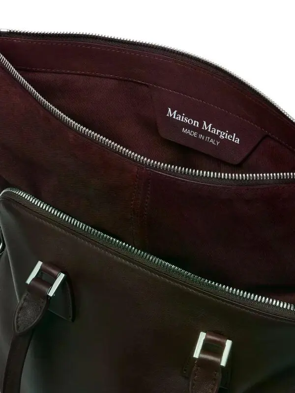 MAISON MARGIELA 5ac Soft Medium Leather Tote Bag - Red