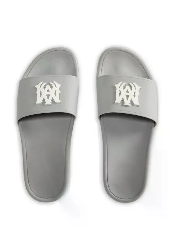 Amiri Monogram Slides - Grey
