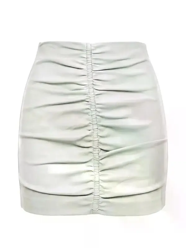 Dsquared2 Ruched Leather Mini Skirt