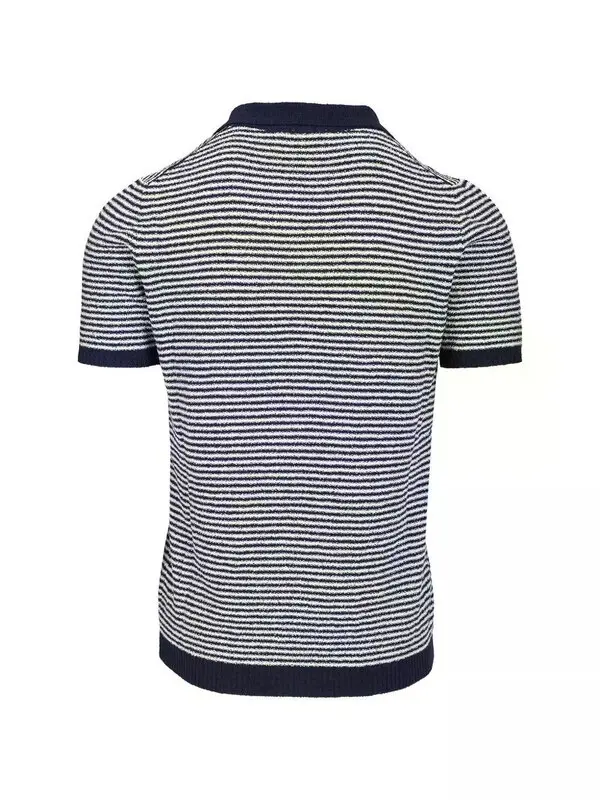 AL DUCA D’AOSTA 1902 Striped Short-sleeve Polo Shirt