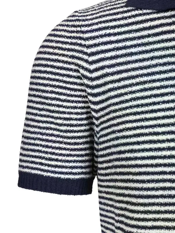 AL DUCA D’AOSTA 1902 Striped Short-sleeve Polo Shirt
