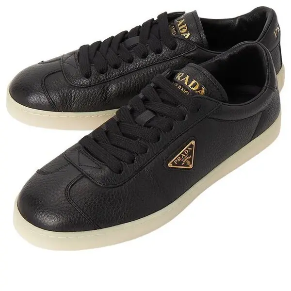 Prada Deerskin Leather Sneaker - Black