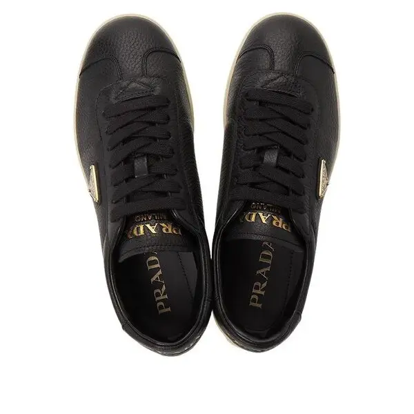 Prada Deerskin Leather Sneaker - Black
