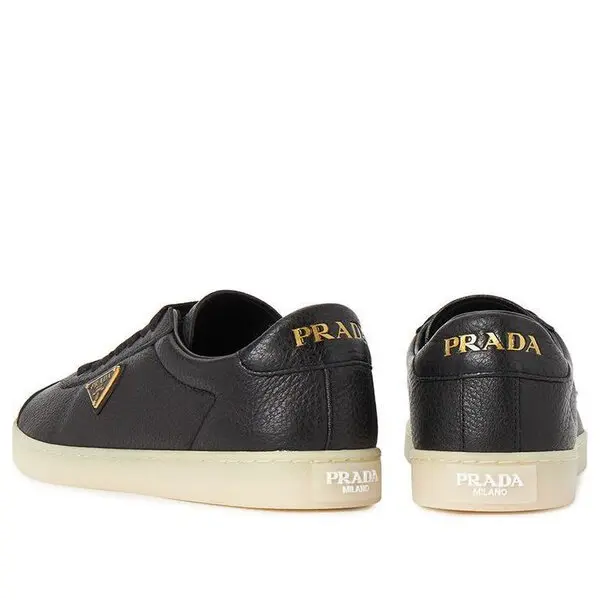 Prada Deerskin Leather Sneaker - Black