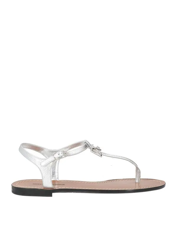 Dolce & Gabbana Calfskin Thong Sandals
