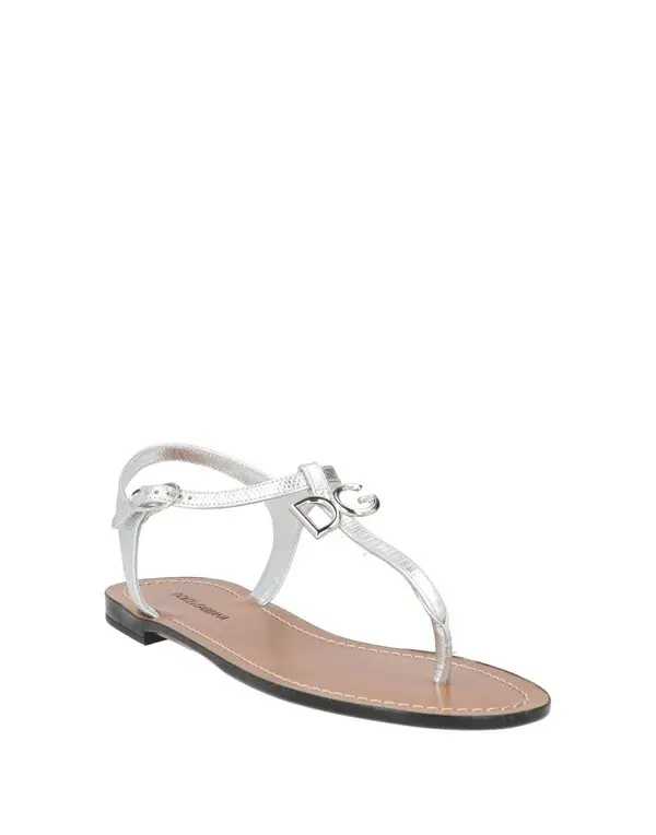 Dolce & Gabbana Calfskin Thong Sandals