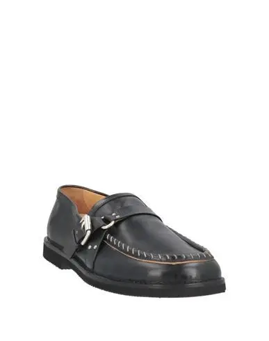 Premiata Leather Loafers With Appliqués And Strap Detailing
