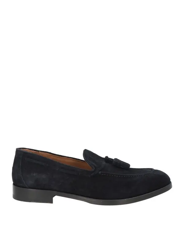 TESTONI Midnight Calfskin Loafers With Tassels - Blue