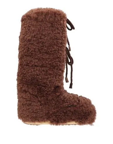 Moon Boot Padded Shearling Lace-up Boots - Brown