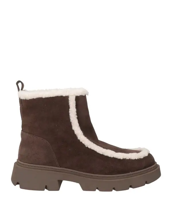 Inuikii Dark Leather Padded Ankle Boots