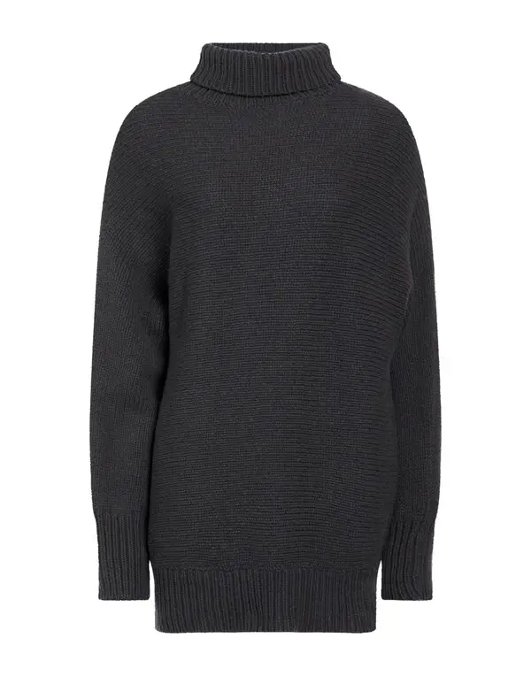 ALYSI Turtleneck Merino Wool And Cashmere Sweater - Grey