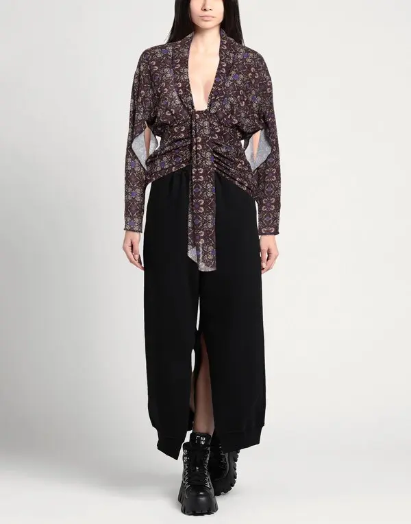 BABYLON Floral Print Crepe V-neck Top