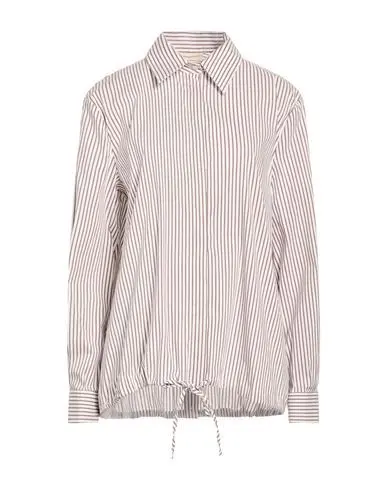 SEMICOUTURE Striped Cotton And Elastane Blend Shirt - White
