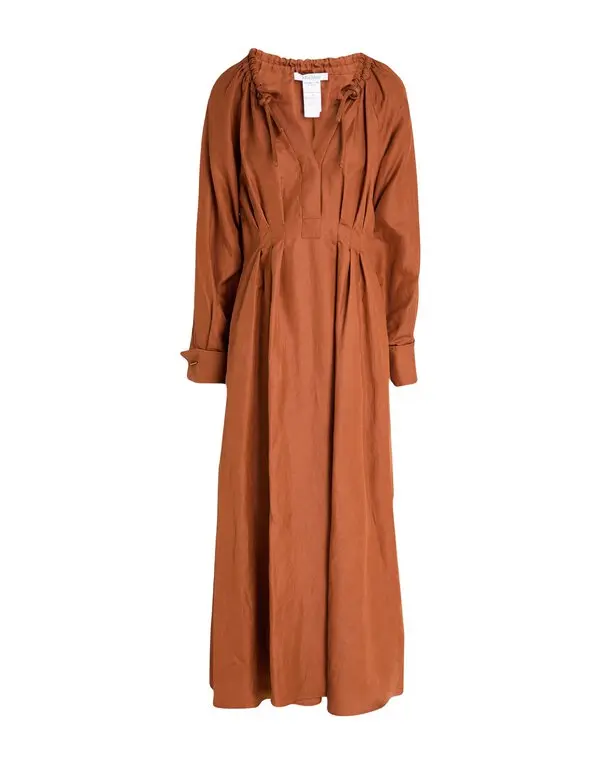 Max Mara Linen Silk Maxi Dress