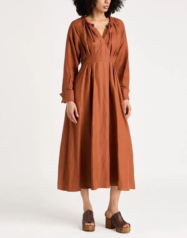 Max Mara Linen Silk Maxi Dress