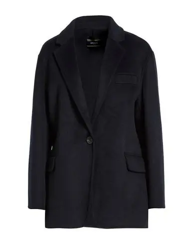 BRERAS MILANO Wool Blend Single-breasted Blazer - Navy