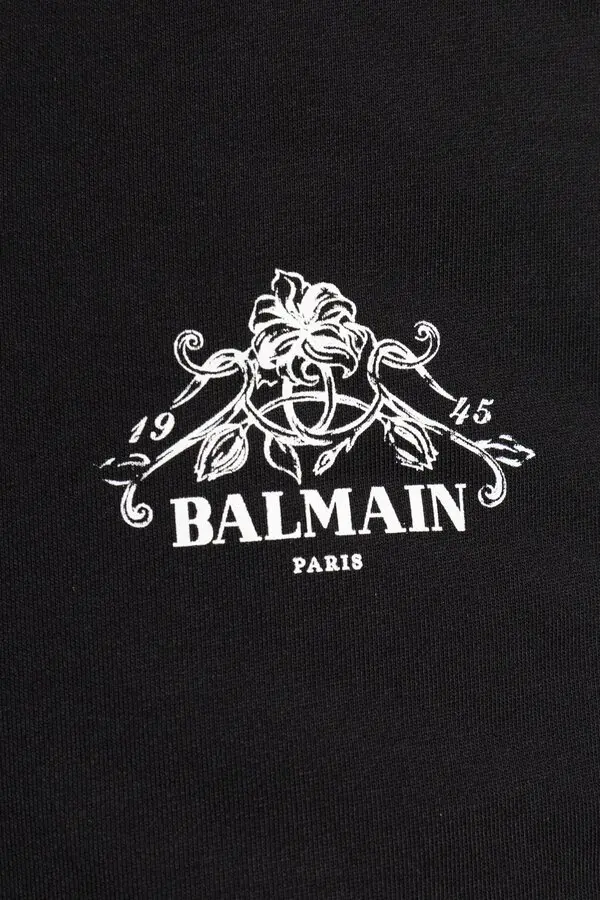 Balmain Cotton Printed Logo Shorts
