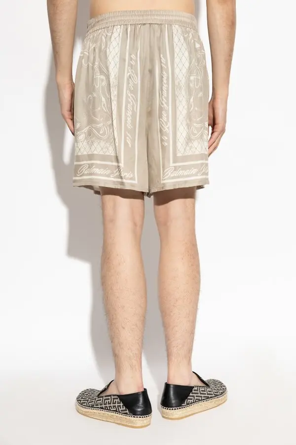 Balmain Printed Viscose Shorts