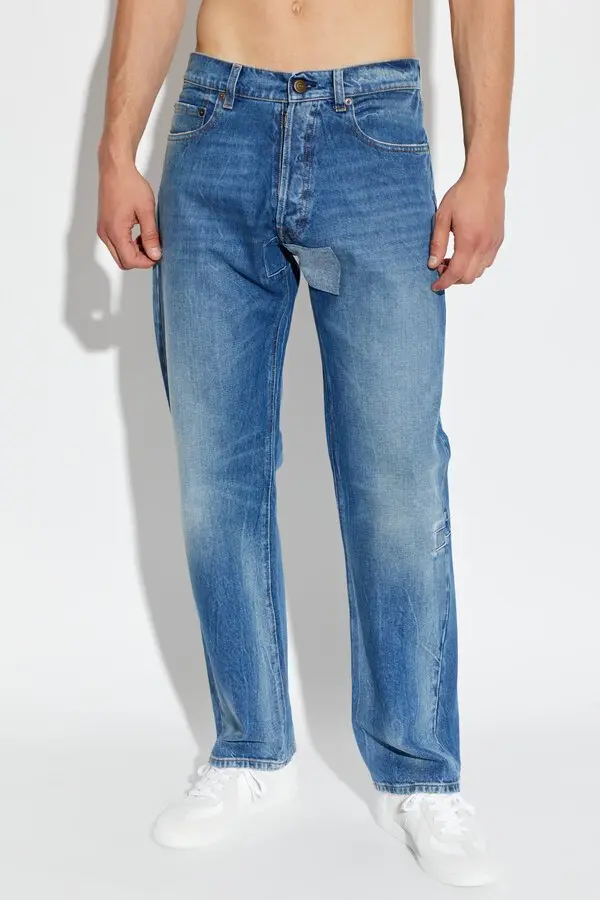 MAISON MARGIELA Vintage Effect Straight Leg Jeans