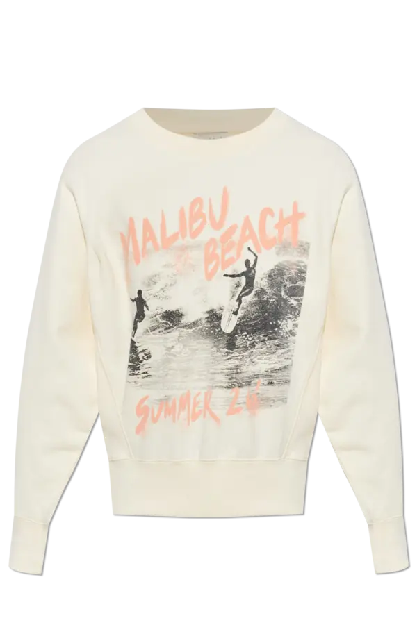 ANINE BING Harry Crewneck Sweatshirt With Graphic Print - Yellow