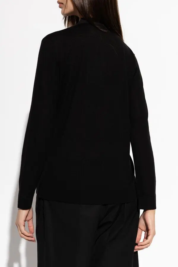 TOTEME Long Sleeve Wool Blend Top