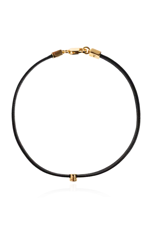 TOTEME Leather Bracelet With Solitaire Stone