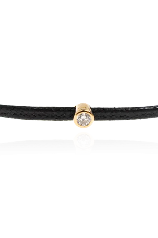 TOTEME Leather Bracelet With Solitaire Stone