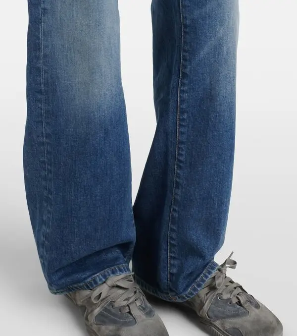 7 For All Mankind Low Straight Jeans - Blue