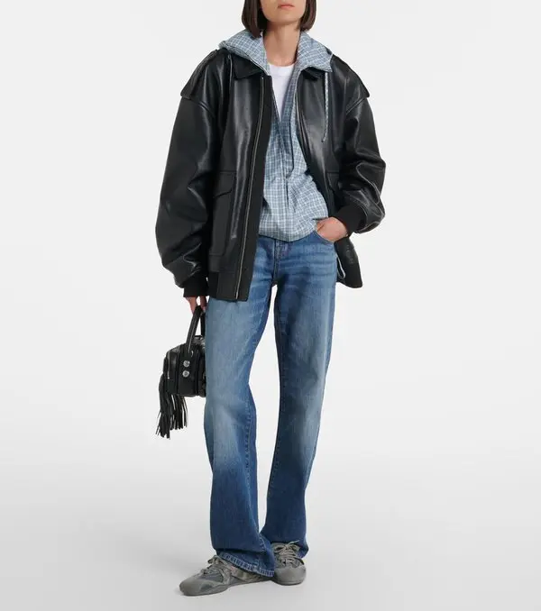 7 For All Mankind Low Straight Jeans - Blue