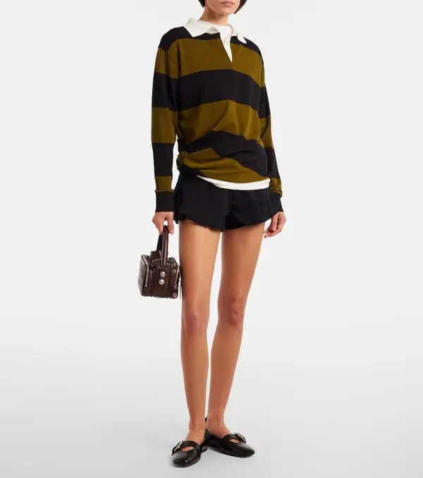 FRAME Shell Denim Shorts - Black