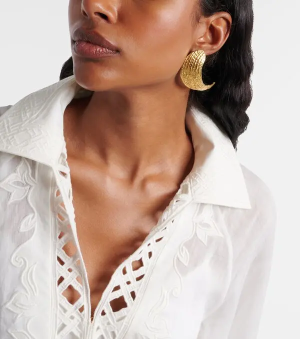 YSSO Broken Shell 24kt -plated Earrings
