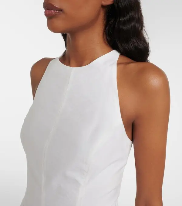 Brunello Cucinelli Cotton-blend Mini Dress - White