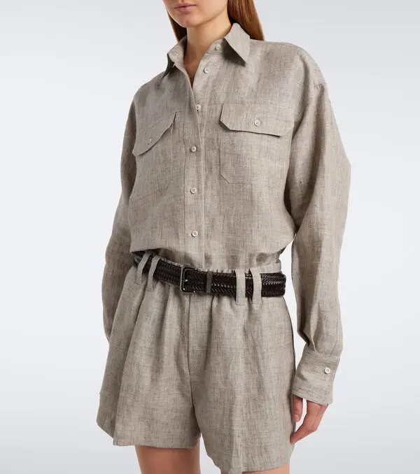 Brunello Cucinelli Linen Shirt - Grey