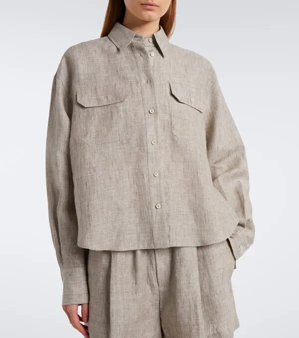 Brunello Cucinelli Linen Shirt - Grey