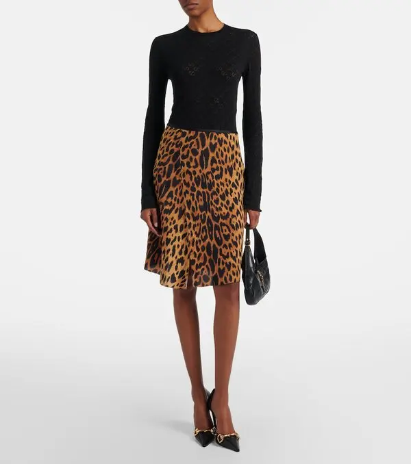 Gucci Gg Cotton-blend Devoré Long-sleeve Top