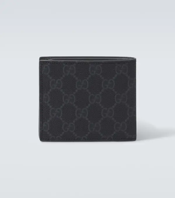 Gucci Gg Canvas Bifold Wallet - Black