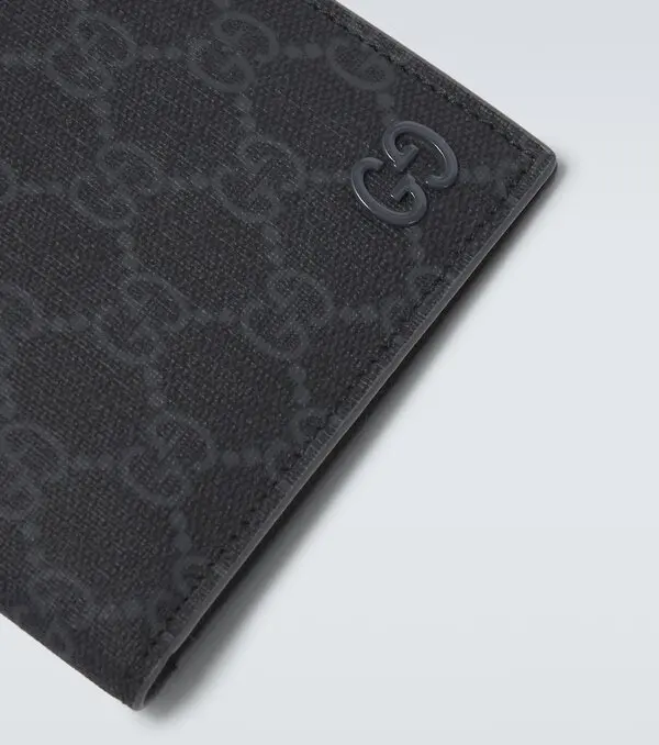 Gucci Gg Canvas Bifold Wallet - Black