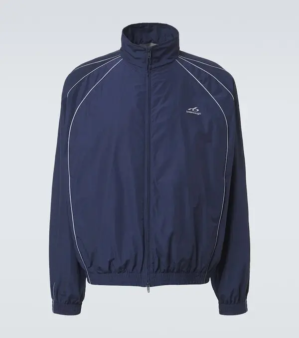 Balenciaga Cotton-blend Track Jacket - Blue