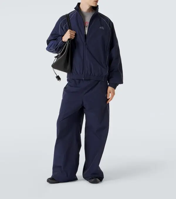 Balenciaga Cotton-blend Track Jacket - Blue